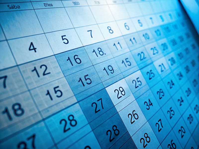 Immersive Blue Calendar Panorama a CloseUp View for Desktop Backgrounds ...