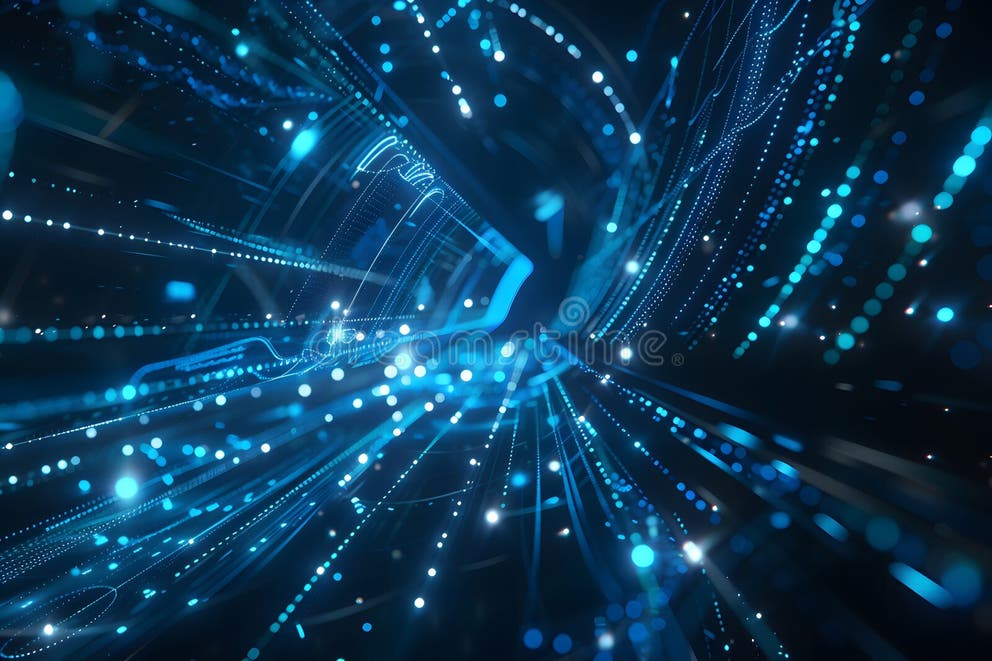 Immersive Blue Dot Array Perfect for Futuristic Themes Stock ...