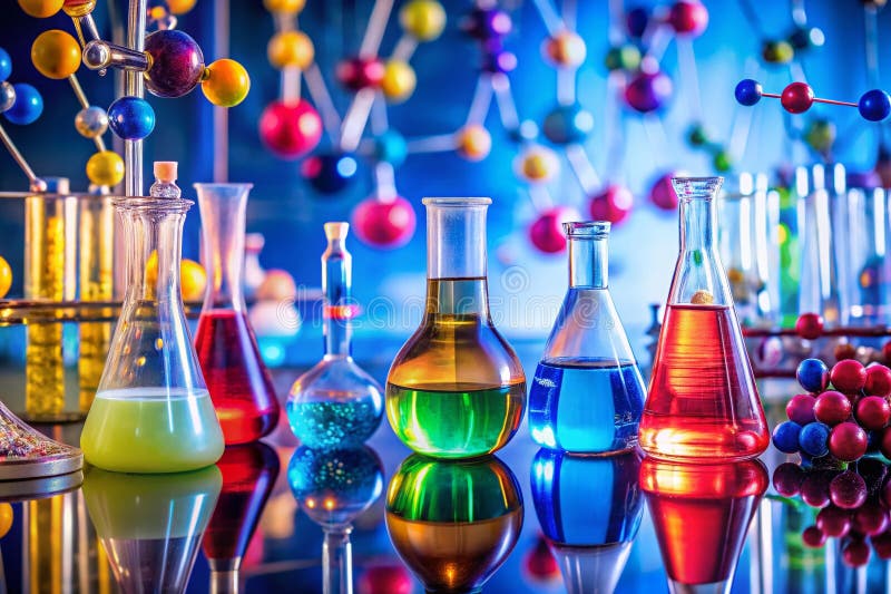 Immersive Chemistry Lab Panorama Explore Microscopic Molecular ...