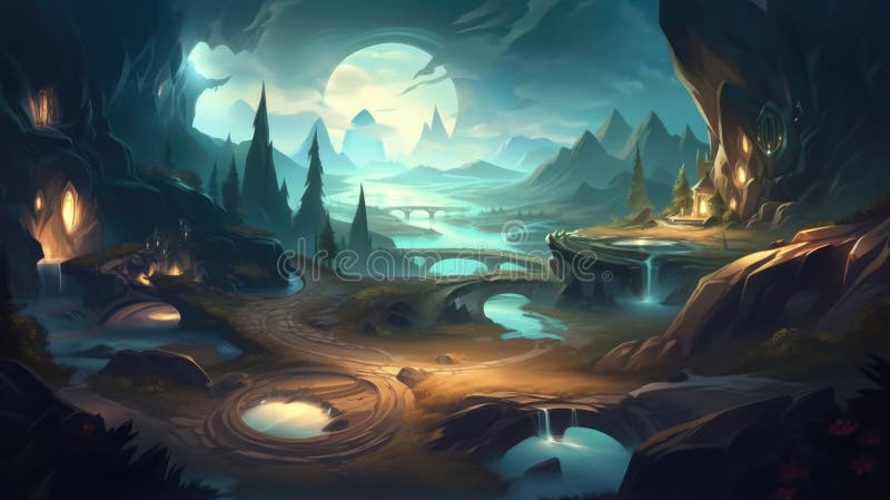 Immersive Computer Game Background Sets the Stage for Epic Adventures ...