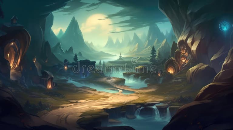 Immersive Computer Game Background Sets the Stage for Epic Adventures ...