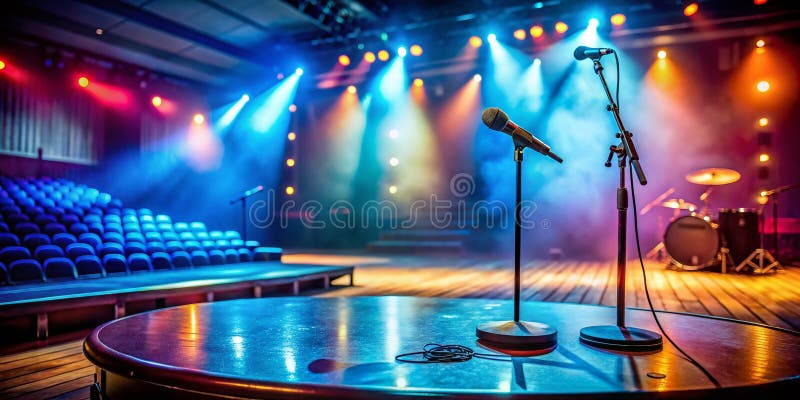 Immersive Concert Stage Illustration a Vibrant Visual of Live Music ...