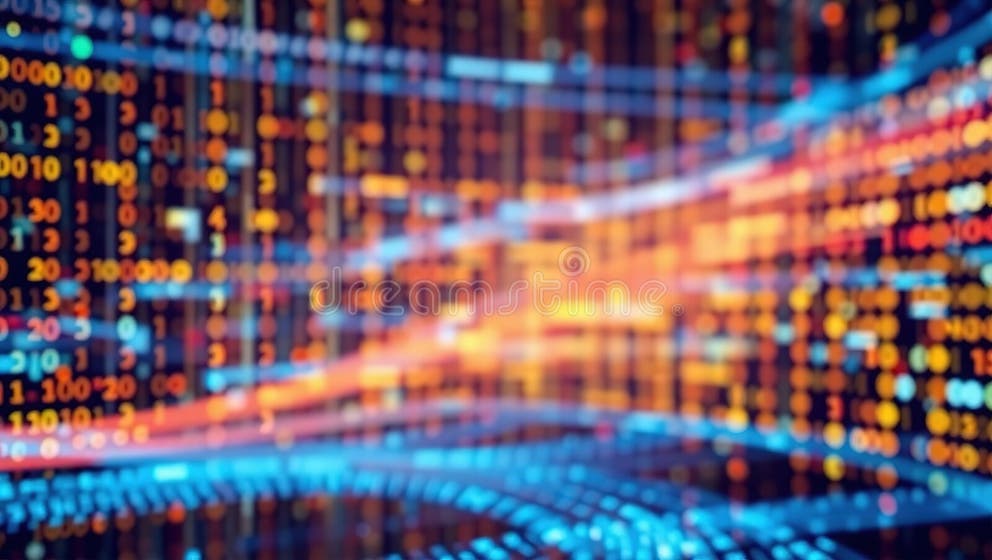 Immersive 3D Big Data Visualization a Dynamic Code Matrix Background ...