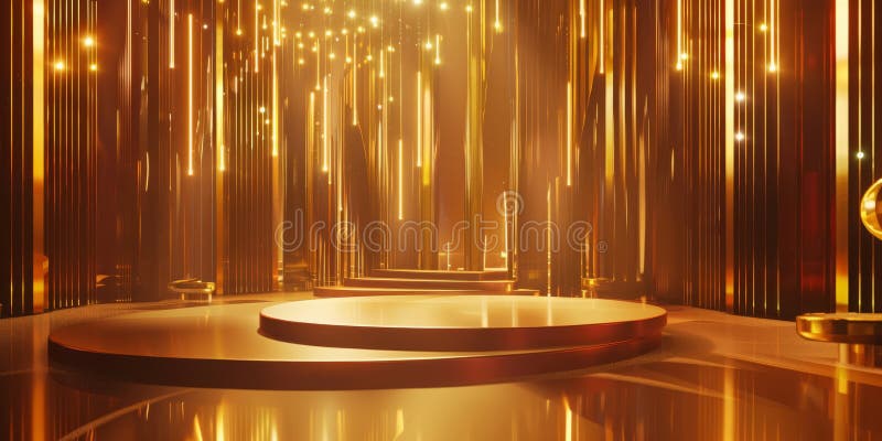 Immersive 3D Captivating Exploration of an Award Podium S Features and ...