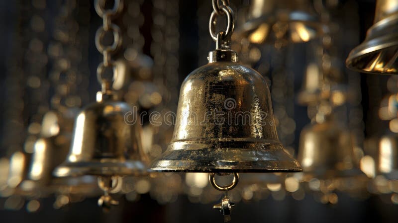 An Immersive 3D Model of a Delightful Brass Bell with a Clapper that ...