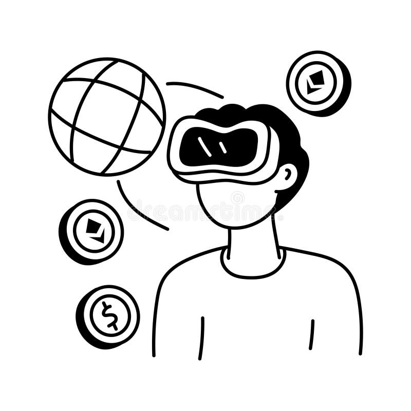 Immersive 3d Virtual Environment, Ready To Use Metaverse Icon Stock ...