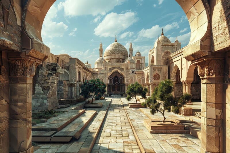 Immersive 3D Visualization of an Ancient Islamic Citadel Stock ...
