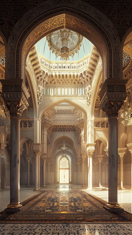 Immersive 3D Visualization of an Ornate Islamic Palace Stock ...