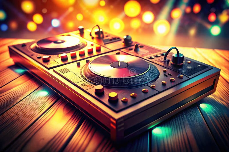 Immersive 3D Visualization of a Vintage DJ Mixer a Retro Sound System ...