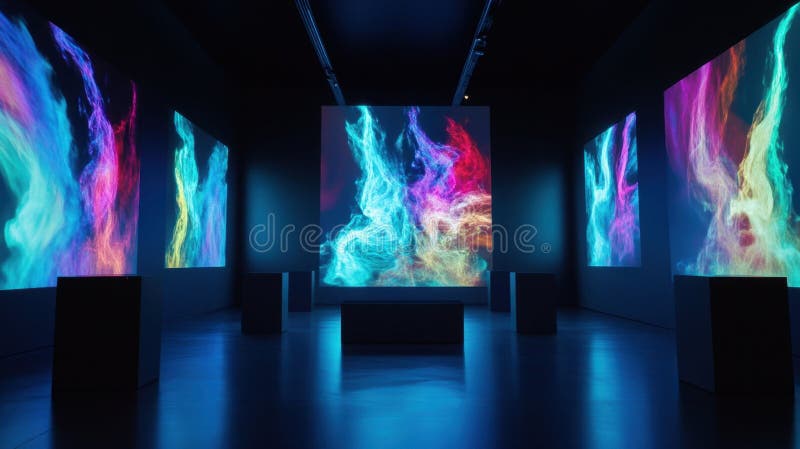 Immersive Digital Art Exhibition Showcasing Vibrant Colors and Abstract ...