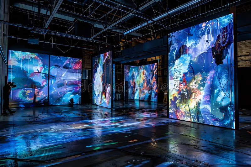 Immersive Digital Art Installation, Exploring Abstract Visions through ...