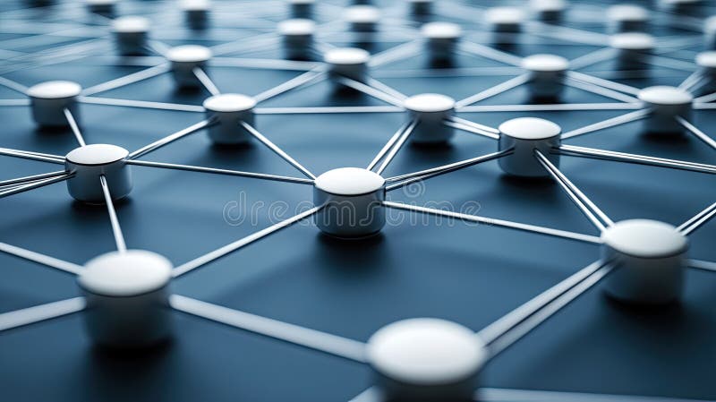 An Immersive Digital Network Showcases Glowing Connections and ...