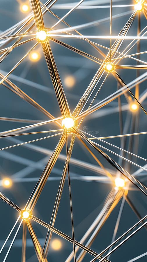 An Immersive Digital Network Showcases Glowing Connections and ...