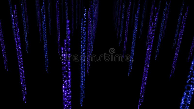 Immersive Display Showcasing a Digital Matrix Code Illuminated by Blue ...