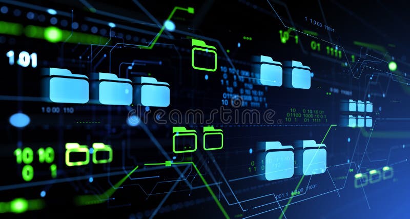 Immersive Document Management System Interface Background Stock ...