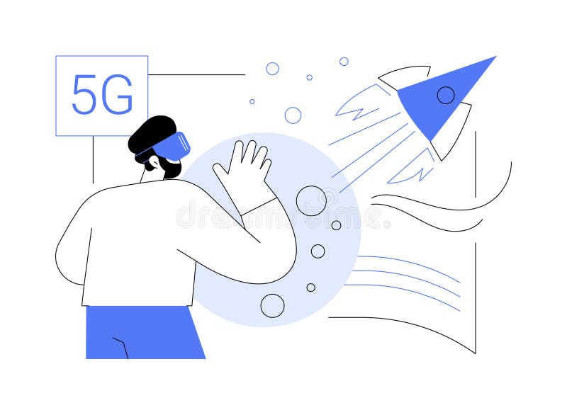 Immersive Entertainment Isolated Cartoon Vector Illustrations. Stock ...