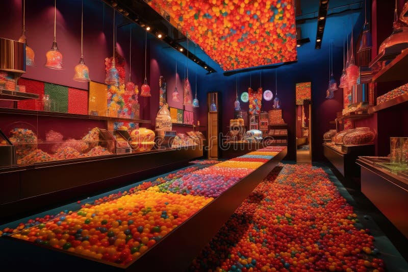 Immersive Environment with Dazzling Display of Sweets, Including ...