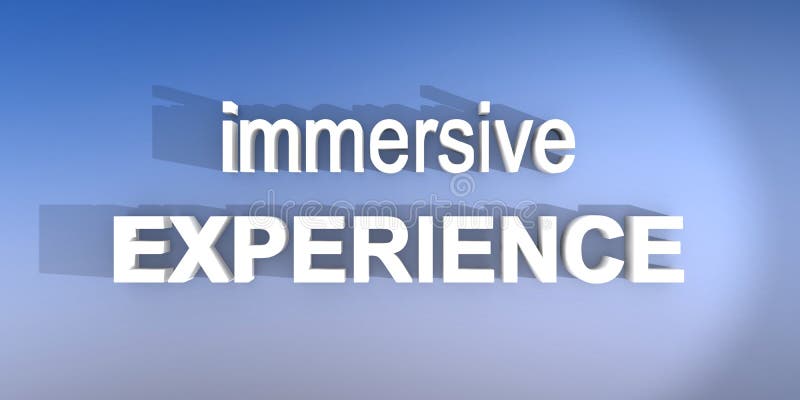 Immersive experience stock illustration. Illustration of involve ...