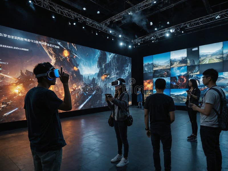 Immersive Experience at Mobile Game Exhibition Event Stock Photo ...