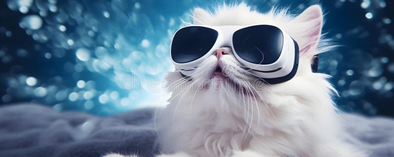 Immersive Experience a White Cat Dives into Surreal Realms through VR ...