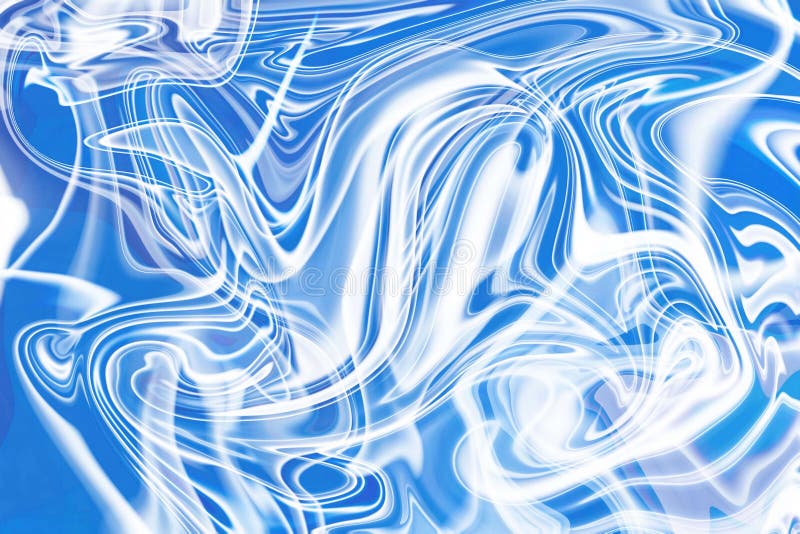 An Immersive Exploration through Dynamic Blue and White Liquid Paint ...