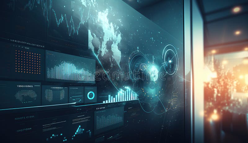 Immersive Financial Interface and Stock Chart. Generative Ai Stock ...