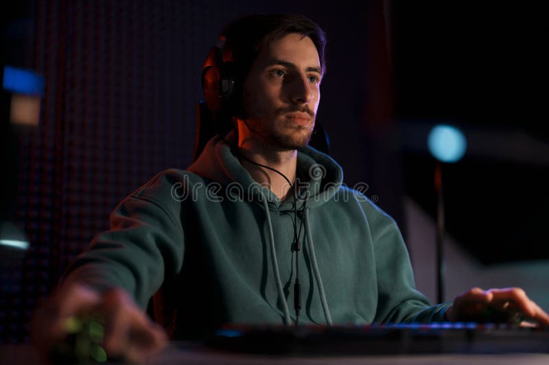 Immersive Gaming Experience Stock Photo - Image of concentration ...