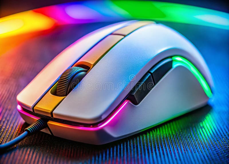 Immersive Gaming Experience with the Rainbow LED White Gaming Mouse ...