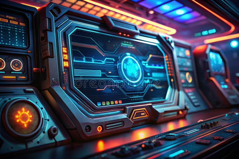 Immersive Gaming Experience Unveiled Closeup Exploration of Futuristic ...