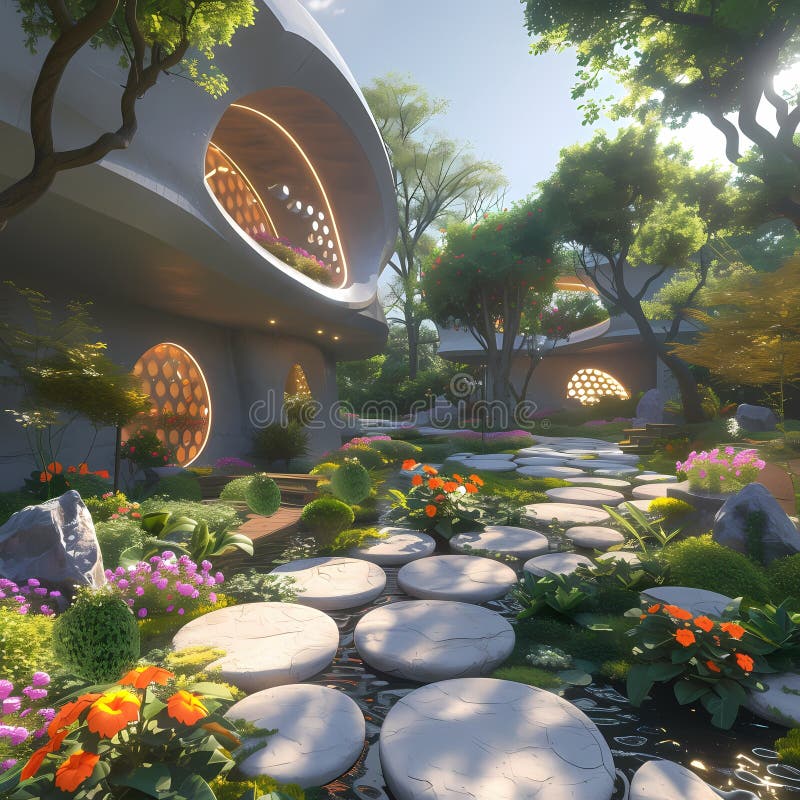 Immersive Garden Experience - Virtual Reality Technology Stock ...