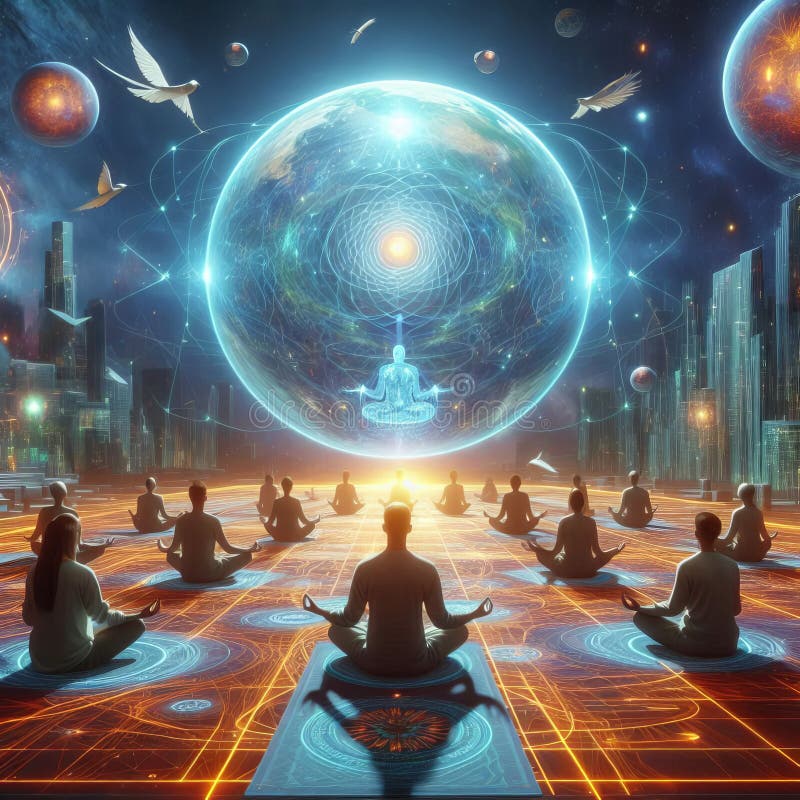 Immersive Holographic Experience of Attending a Virtual R Stock Photo ...