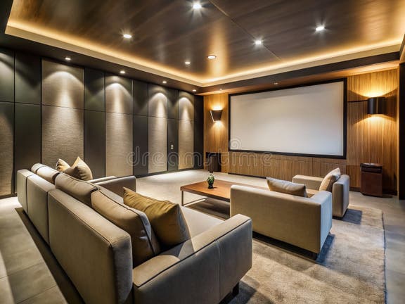 Immersive Home Theater Setup Projector Screen Optimized for Engaging ...
