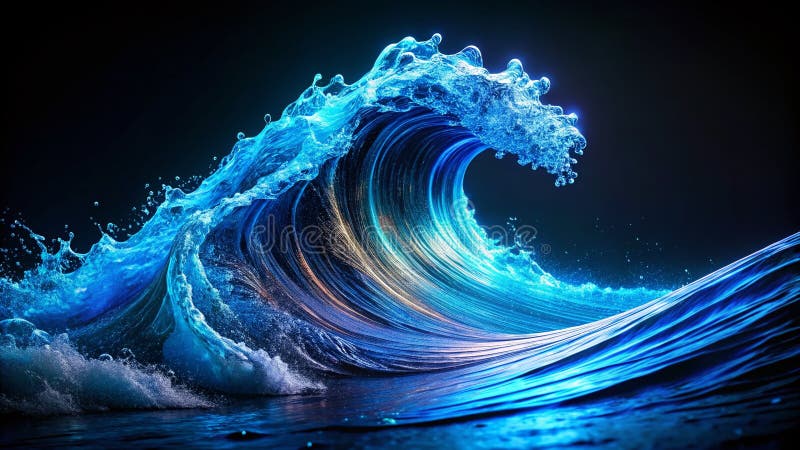 Immersive Indigo Digital Wave Background a Captivating Abstract Design ...