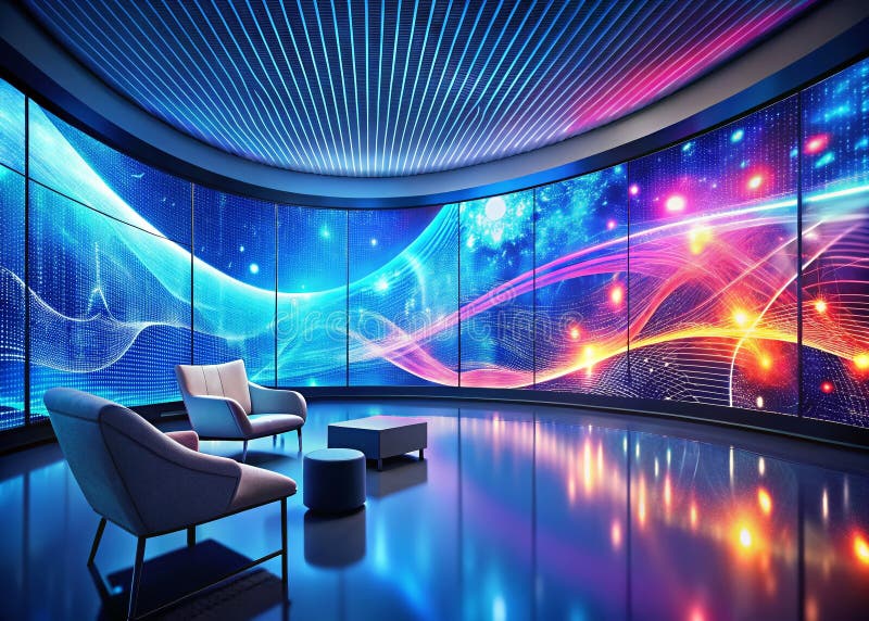 Immersive Interactive Media Wall Transforms Modern Tech Room in ...