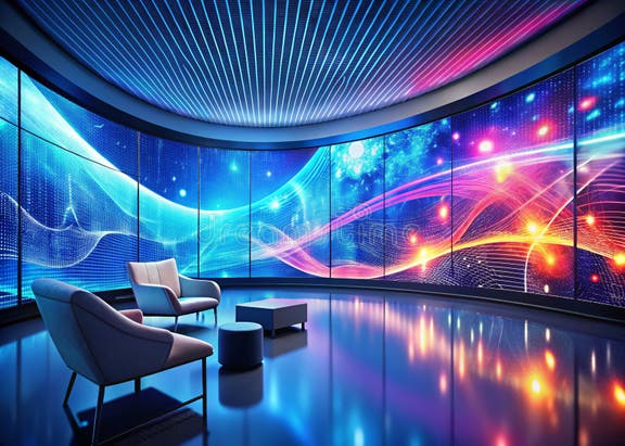 Immersive Interactive Media Wall Transforms Modern Tech Room in ...