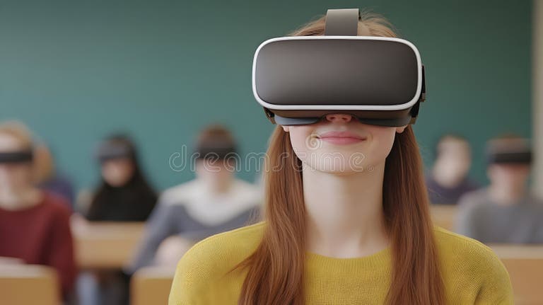 Immersive Learning: Students Exploring Virtual Reality in the Classroom Environment Stock Photo ...