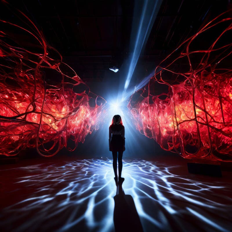 Immersive Light and Sound Installation an Installation Stock ...