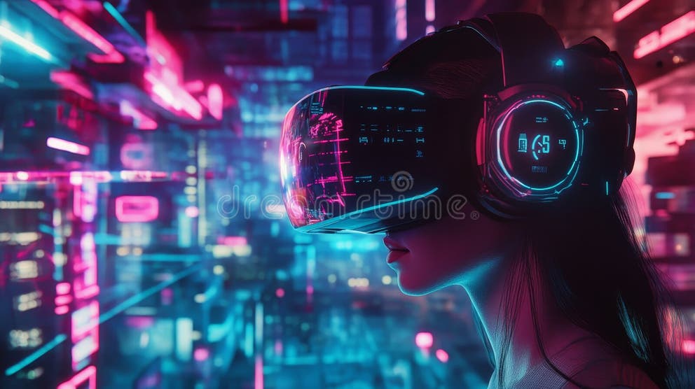 Immersive Metaverse Cyberpunk Virtual Reality Gaming Simulation in a ...