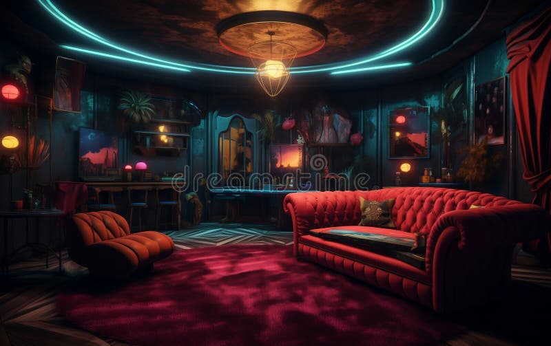 Immersive Metaverse Environment. Generative AI Stock Illustration ...