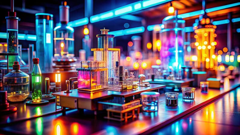 Immersive Miniature Science Lab Futuristic Brochure Design for Advanced ...