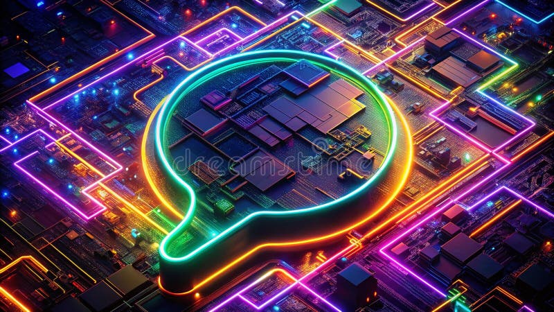 Immersive Neon Chat Bubble a Surreal Digital Art Photography Featuring ...