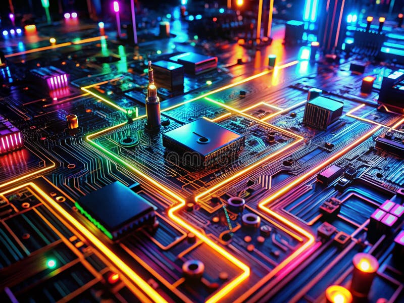 Immersive Green Circuit Board Stock Illustrations – 70 Immersive Green ...