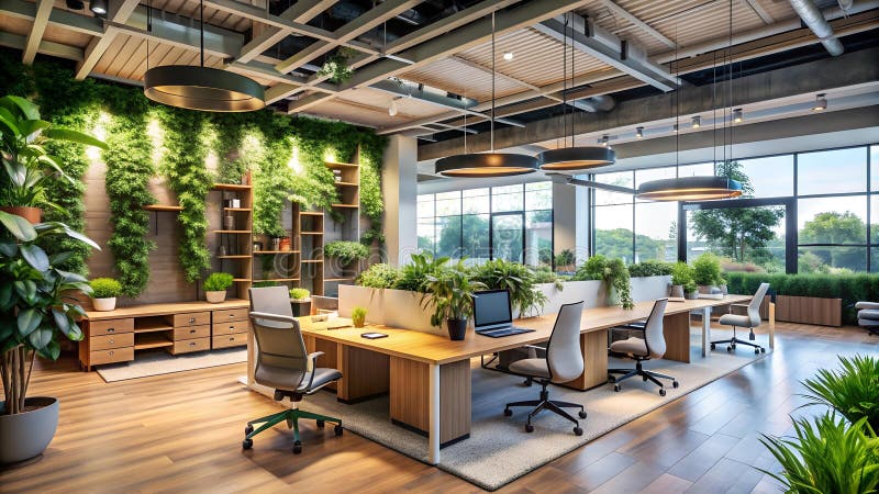 The Immersive Oasis an Open Plan Office with Biophilic Design and AI ...