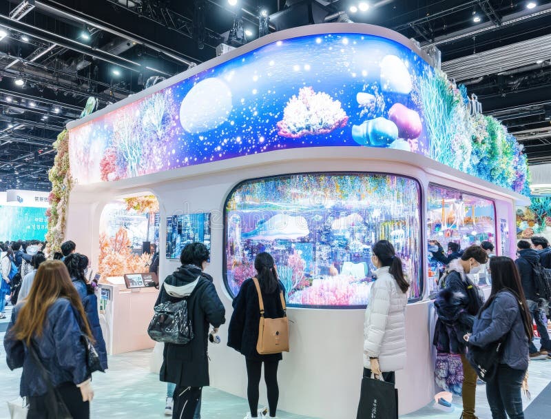 Immersive Ocean Exhibit Display Stock Photo - Image of exhibit ...