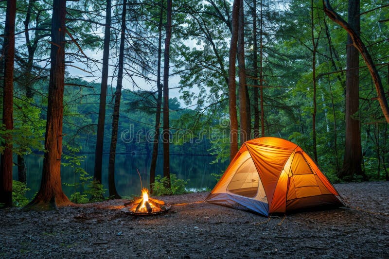 Immersive Outdoor Camping Adventure in the Wilderness with a Welcoming ...
