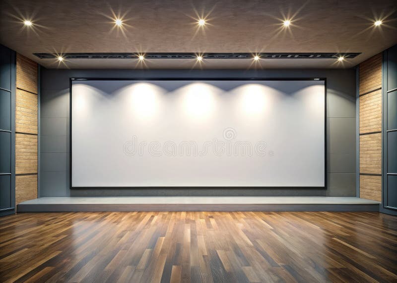 Immersive Panoramic Projector Screen Mockup a Blank Canvas for Your ...