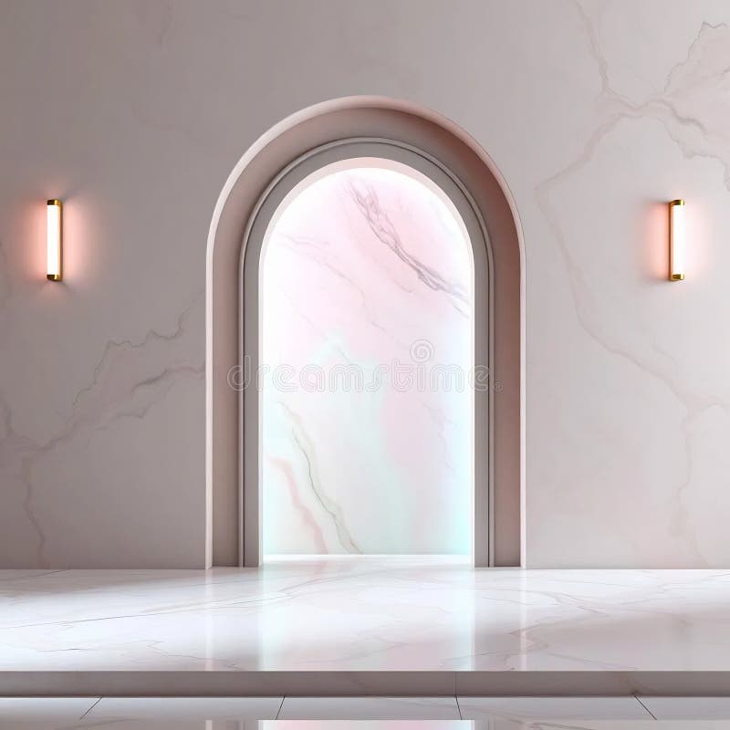Immersive Pastel Portal stock illustration. Illustration of marble ...