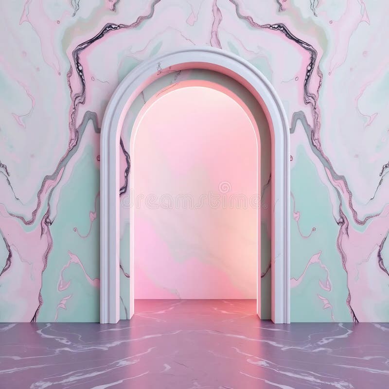 Immersive Pastel Portal stock illustration. Illustration of design ...