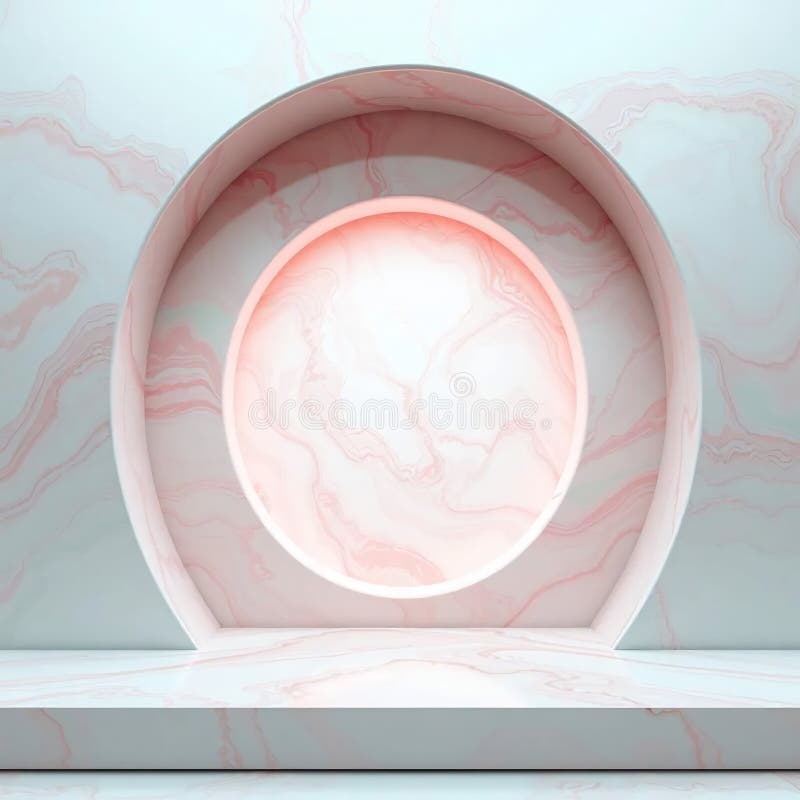 Immersive Pastel Portal stock illustration. Illustration of green ...