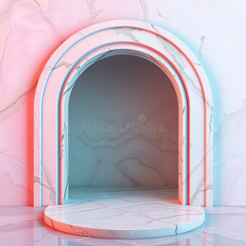 Immersive Pastel Portal stock illustration. Illustration of appeal ...
